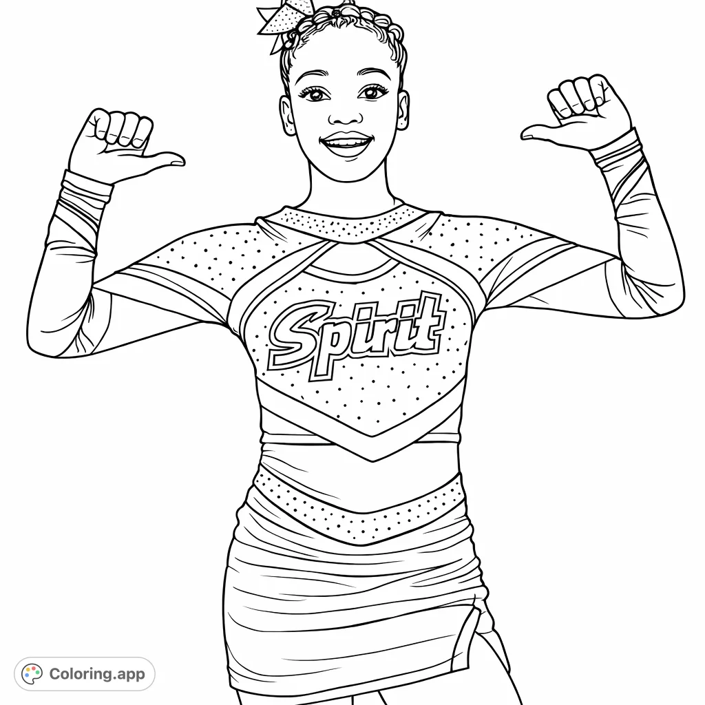 Spirit Squad Cheerleader - Coloring.app