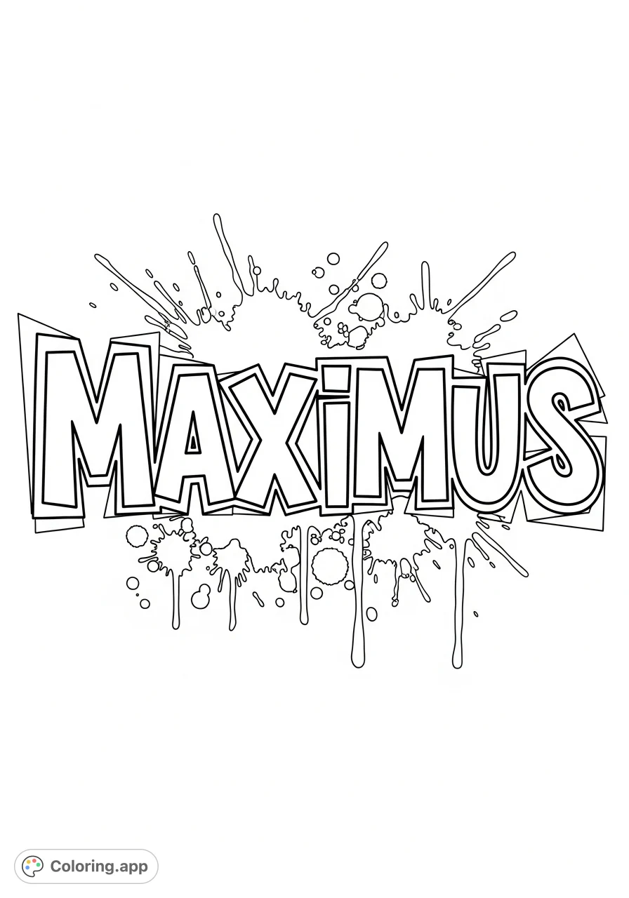 Maximus Graffiti Art - Coloring.app