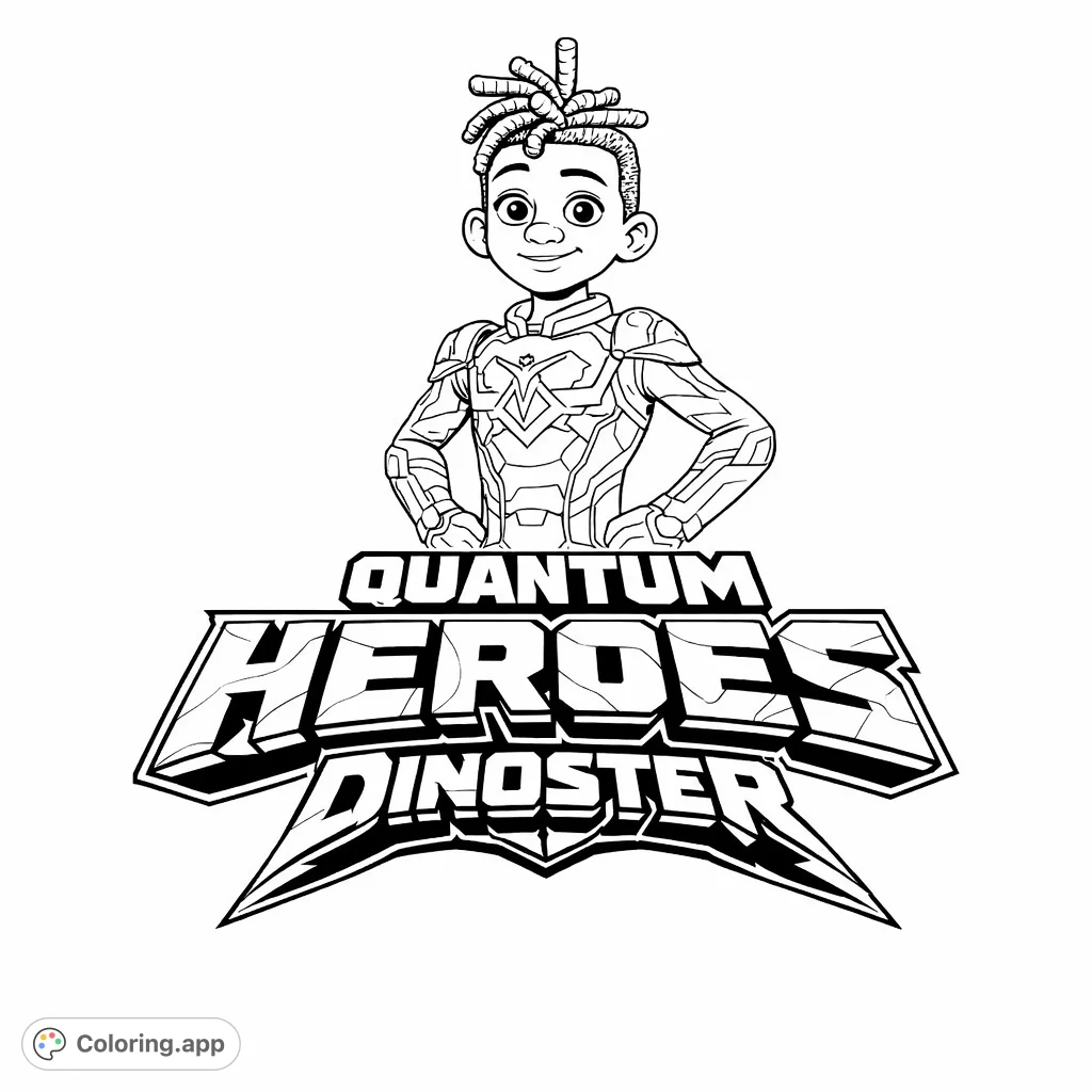 Quantum Hero Character - Coloring.app