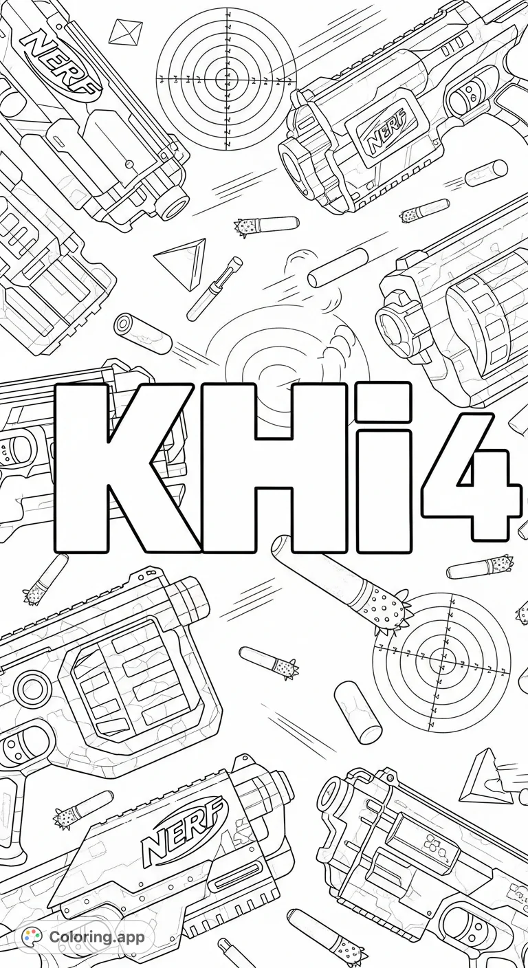 KHI's Nerf Blaster Action - Coloring.app
