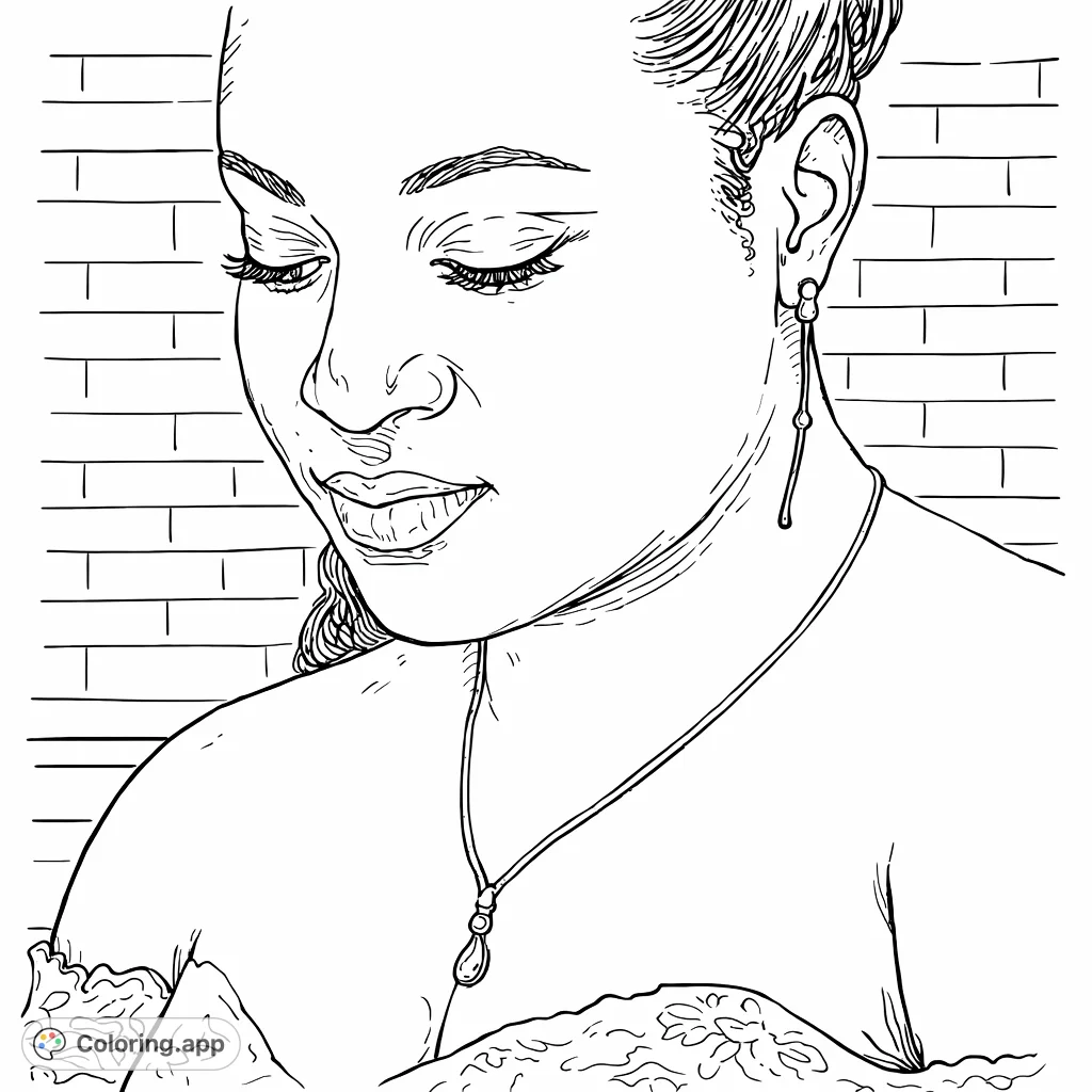 Elegant Serenity Portrait - Coloring.app