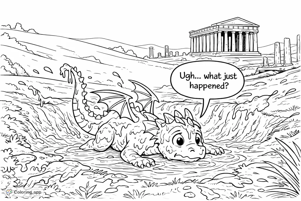 Muddy Dragon Adventure - Coloring.app