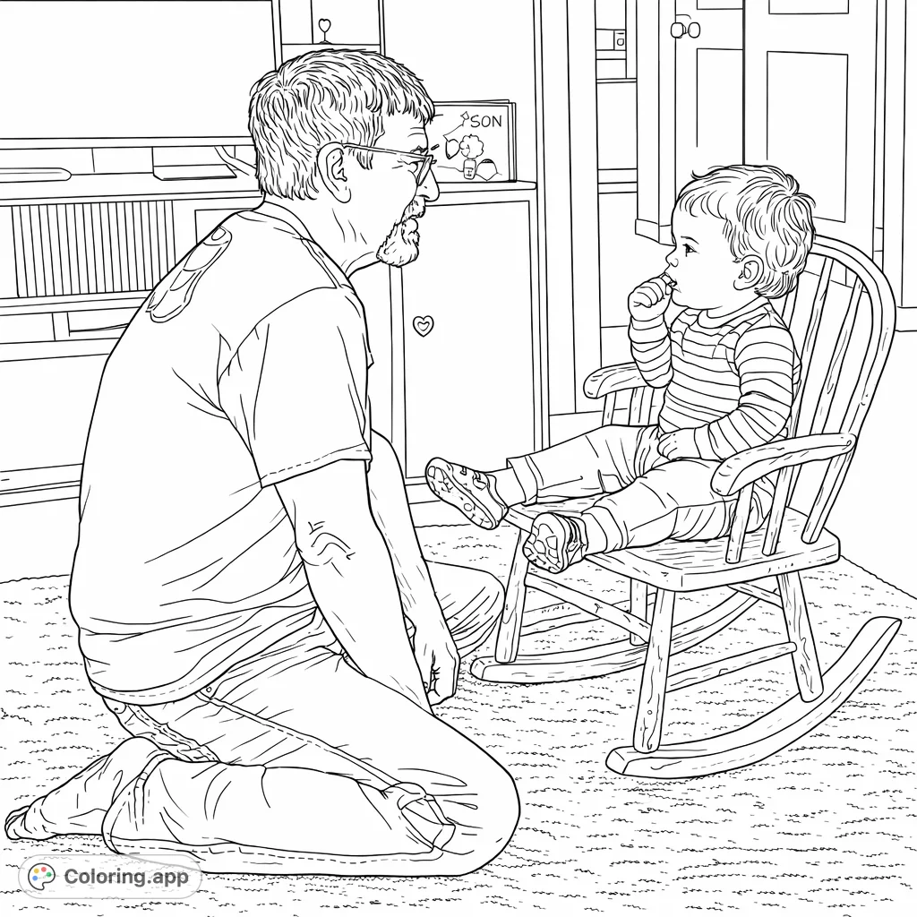 Grandparent and Child Bonding - Coloring.app