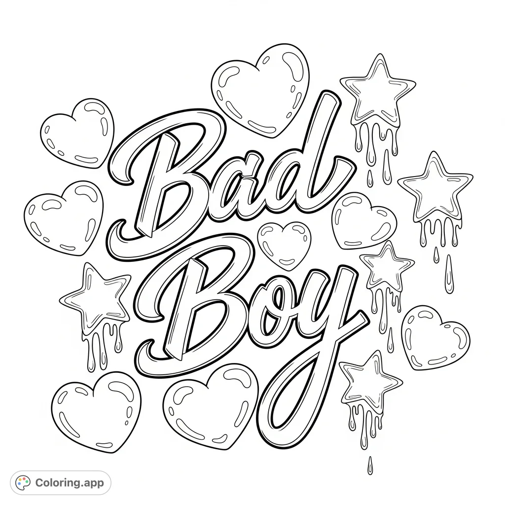 Bad Boy Graffiti Art - Coloring.app