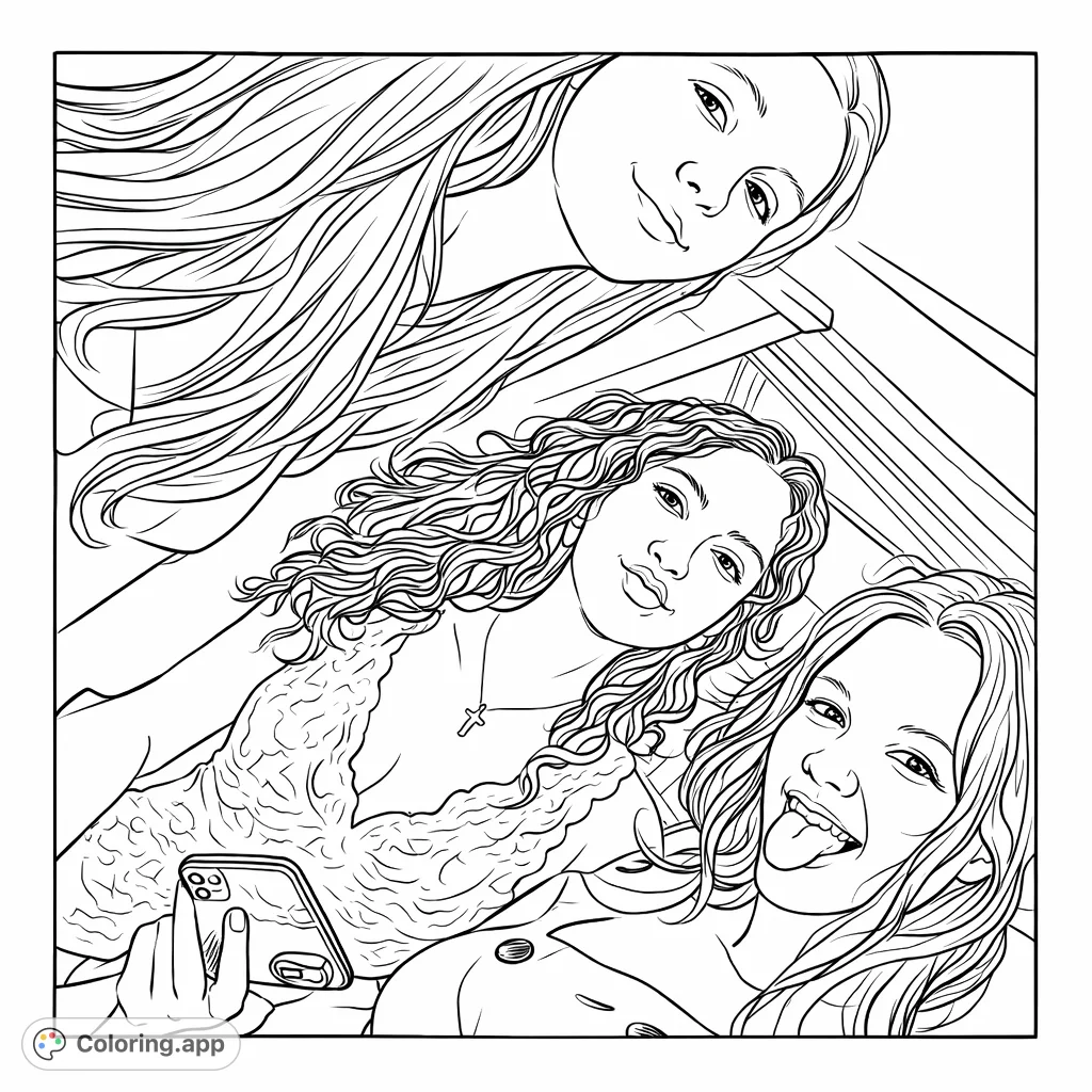 Three Friends Fun - Coloring.app