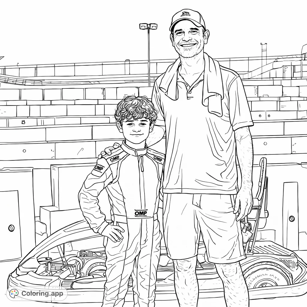 Go-Kart Track Day - Coloring.app
