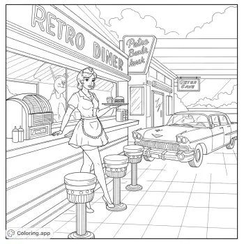 jukebox coloring sheet