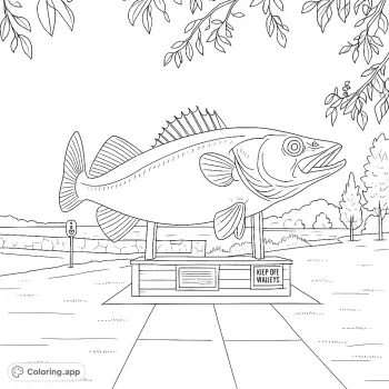 walleye coloring picture