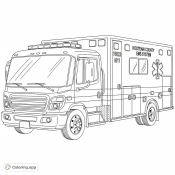 emergency vehicle coloring book