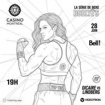 boxing colouring sheets