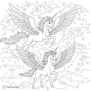 alicorn coloring picture