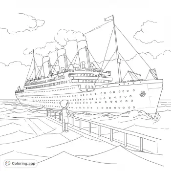 coloring sheet titanic