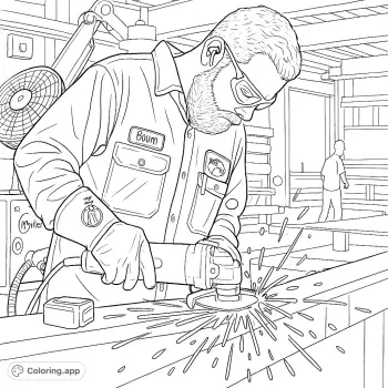 welding coloring pages