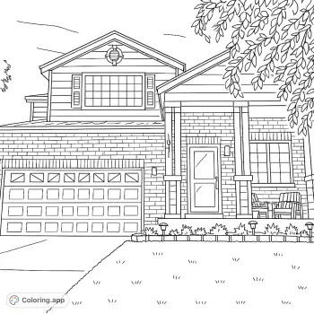 coloring pages real estate