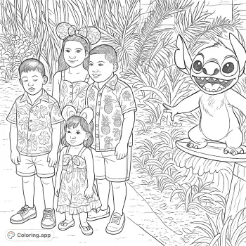 printable stitch coloring pages for girls