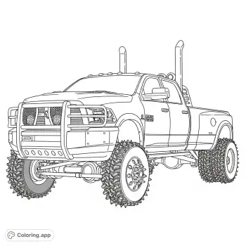dodge ram coloring picture