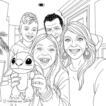 disney stitch coloring pages cute