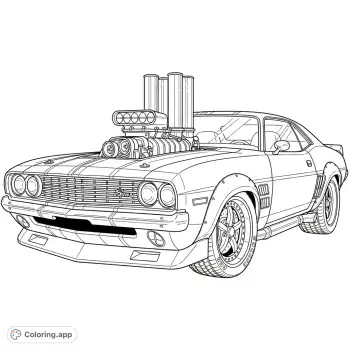 free printable dodge charger coloring pages