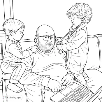 stethoscope coloring