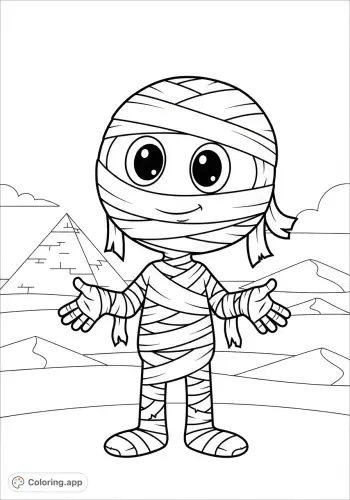 mummy colouring