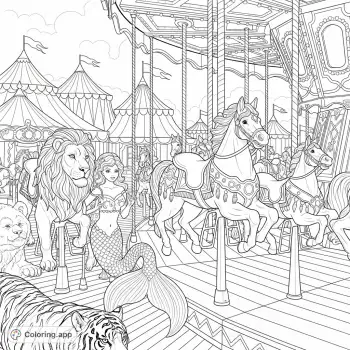 carousel colouring in