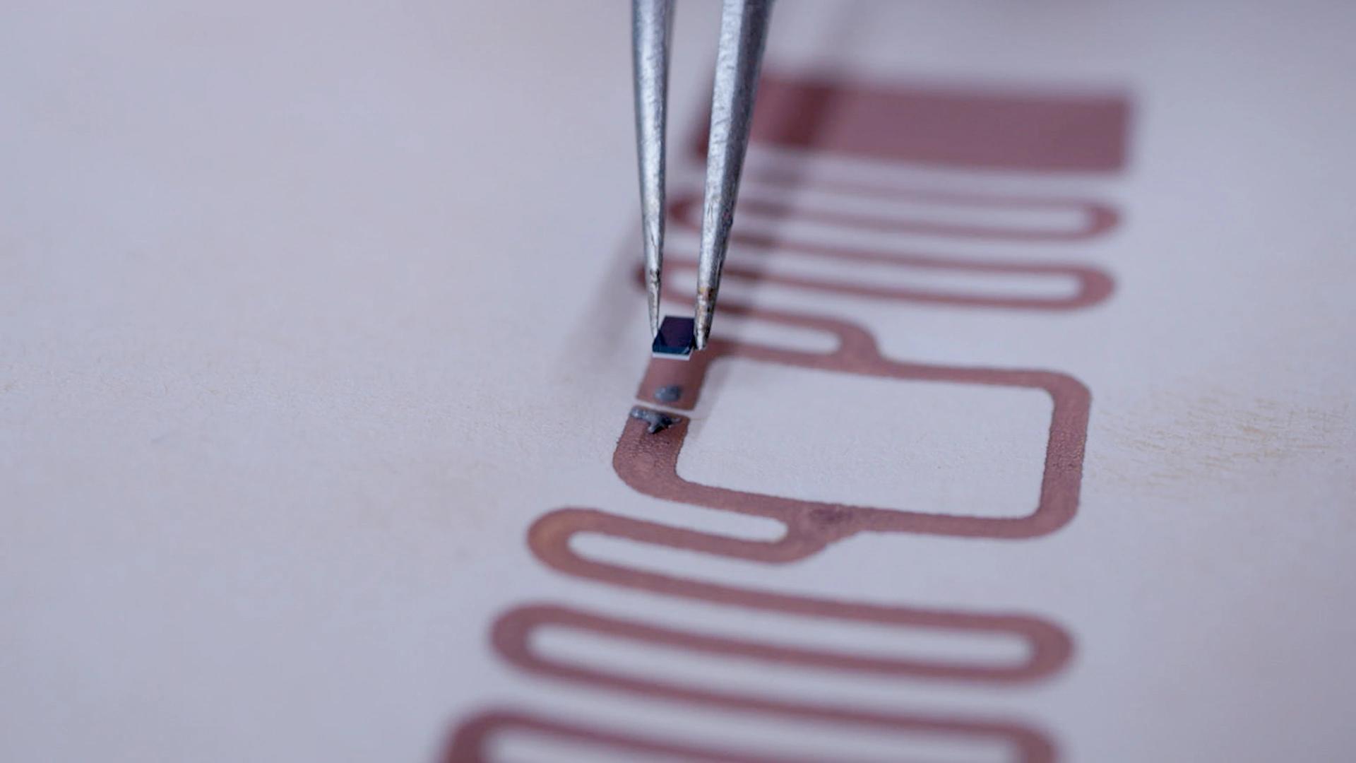 Printing an RFID Tag with Copper Ink on Paper | Voltera