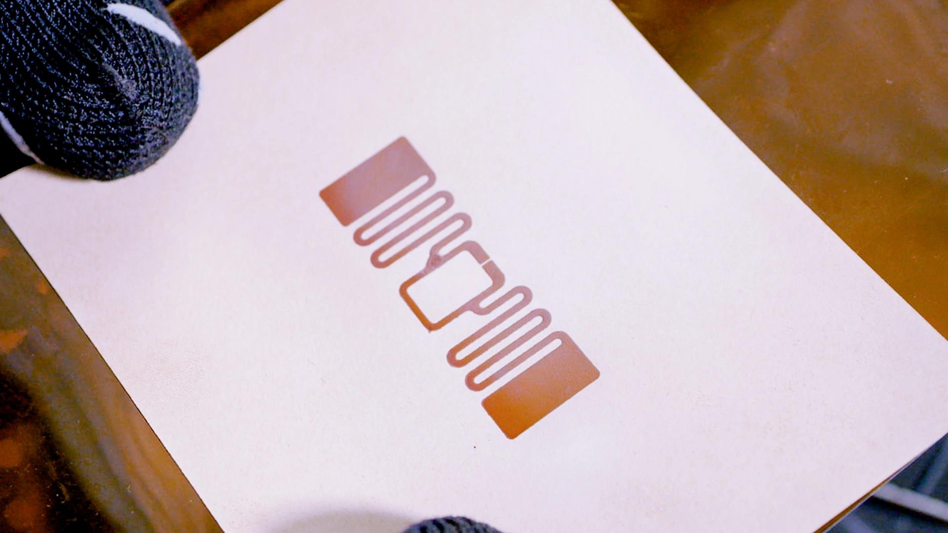 Printing an RFID Tag with Copper Ink on Paper | Voltera