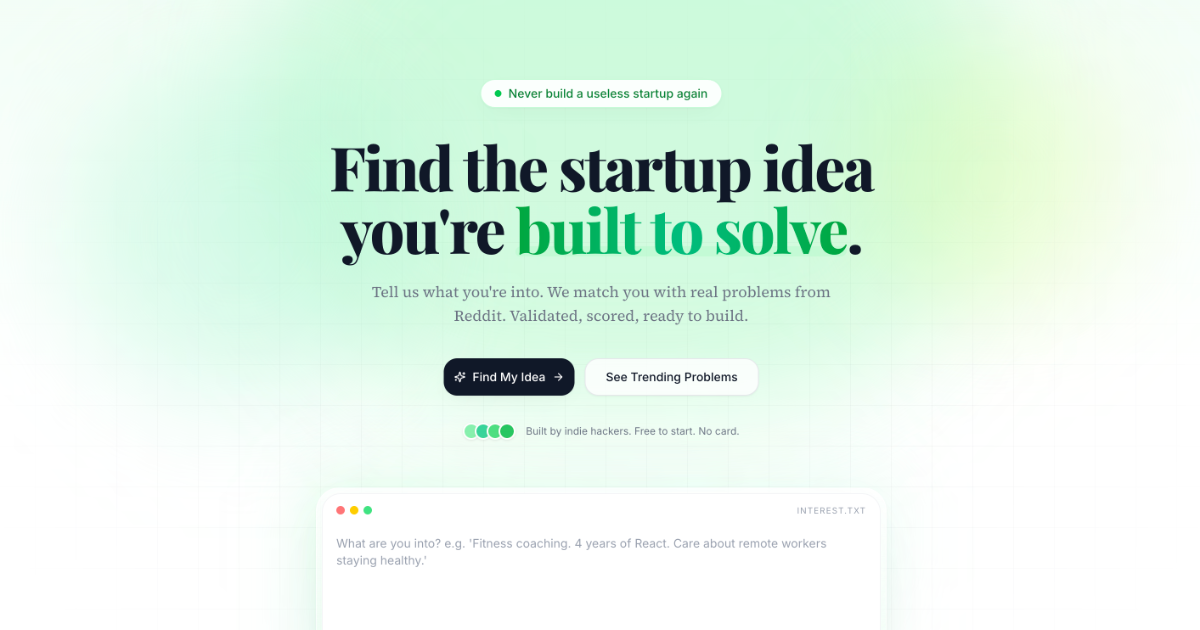 IdeaFast — Never build a useless startup… | ScrollLaunch