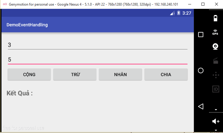 Xử lý sự kiện trong Android – NTCDE.COM