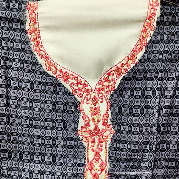 Suti Embroidery Three Piece_Black