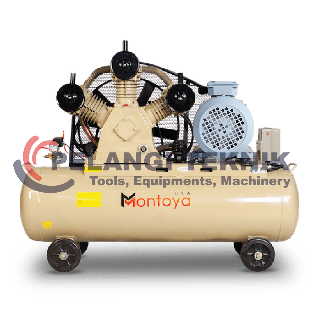 Kompresor Angin 7,5 hp 8 bar Montoya T-0.73/8 + Dinamo 7,5 hp 3 phase FAW 100% full tembaga ...
