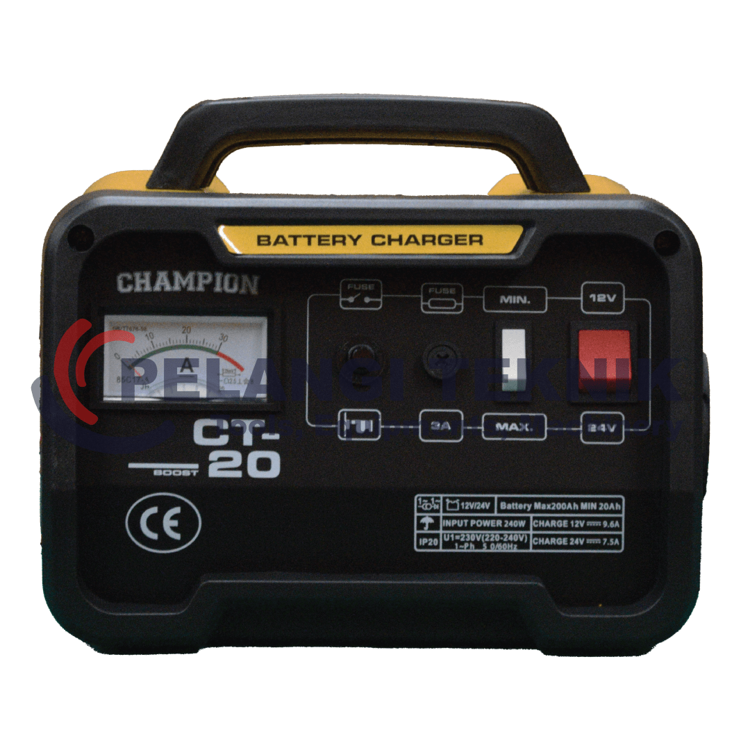Charger Aki 20 Amper Champion CT 20A - PelangiTeknik