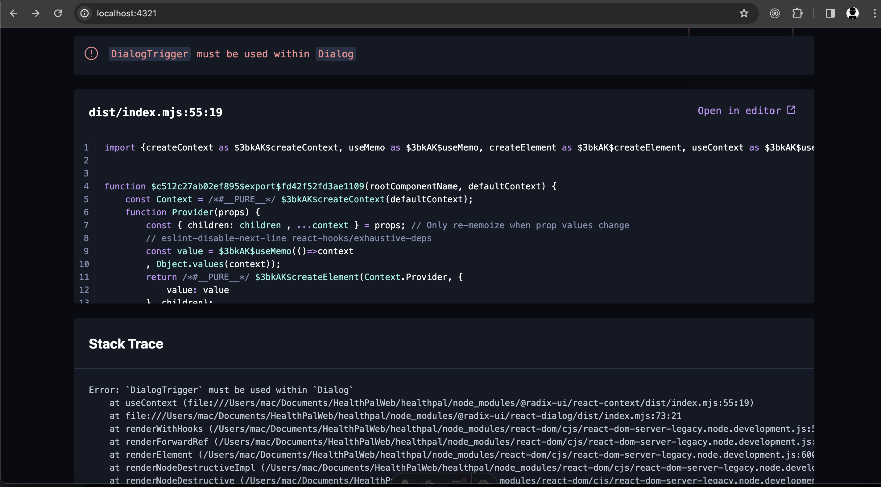 Dialogtrigger Must Be Used Within Dialog Error In Astro · Issue 2249 · Shadcn Uiui · Github
