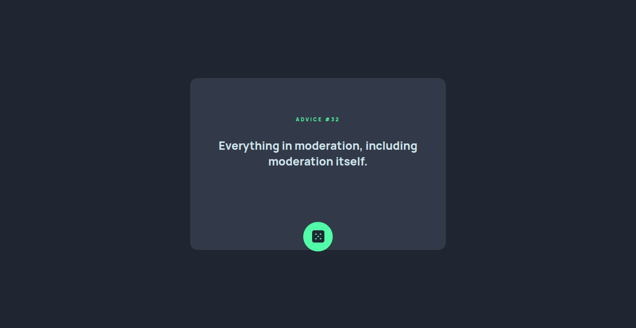 GitHub - Hendersor/advice-generator: This is a random adivce generator build it with React, SASS ...