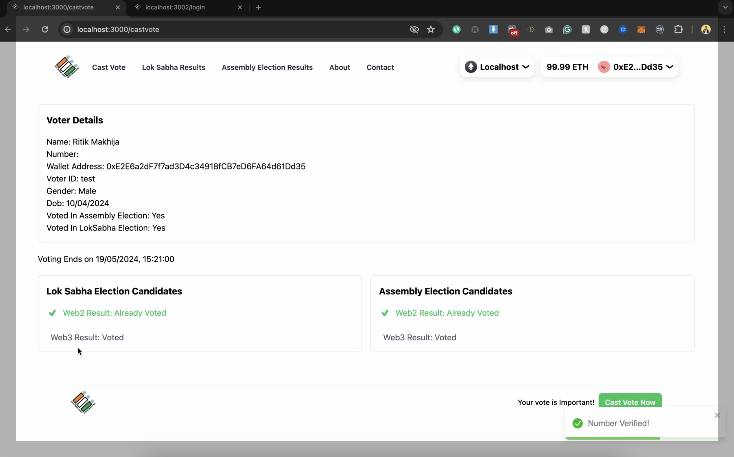 Decentralized Voting System: Empowering Students with Blockchain