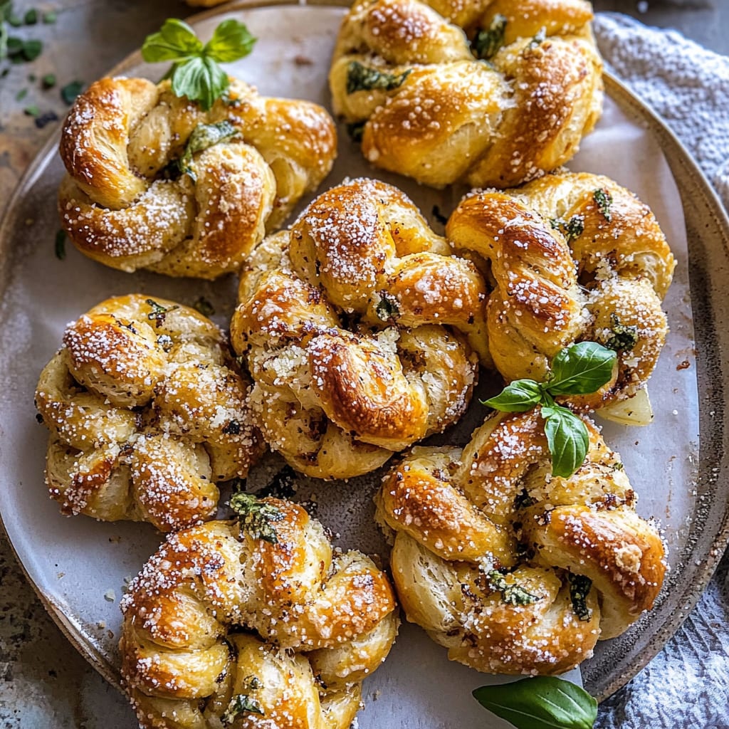 Garlic Parmesan Pretzel Knots: Chewy and Irresistibly Savory - dorarecipes