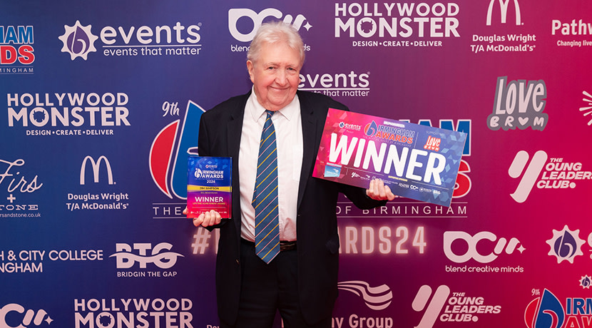 Birmingham's Jim Simpson honoured with lifetime achievement award