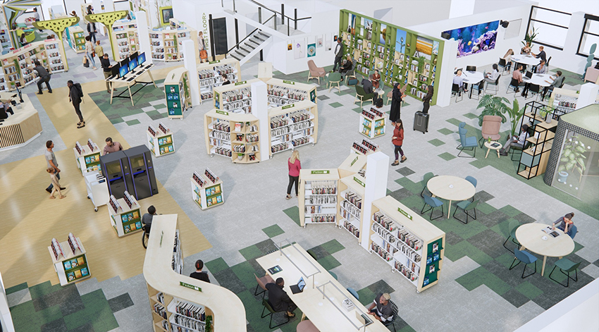 Major refurbishment of Burton Library nears completion