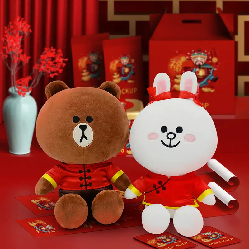 Line Sticker Brown Bear