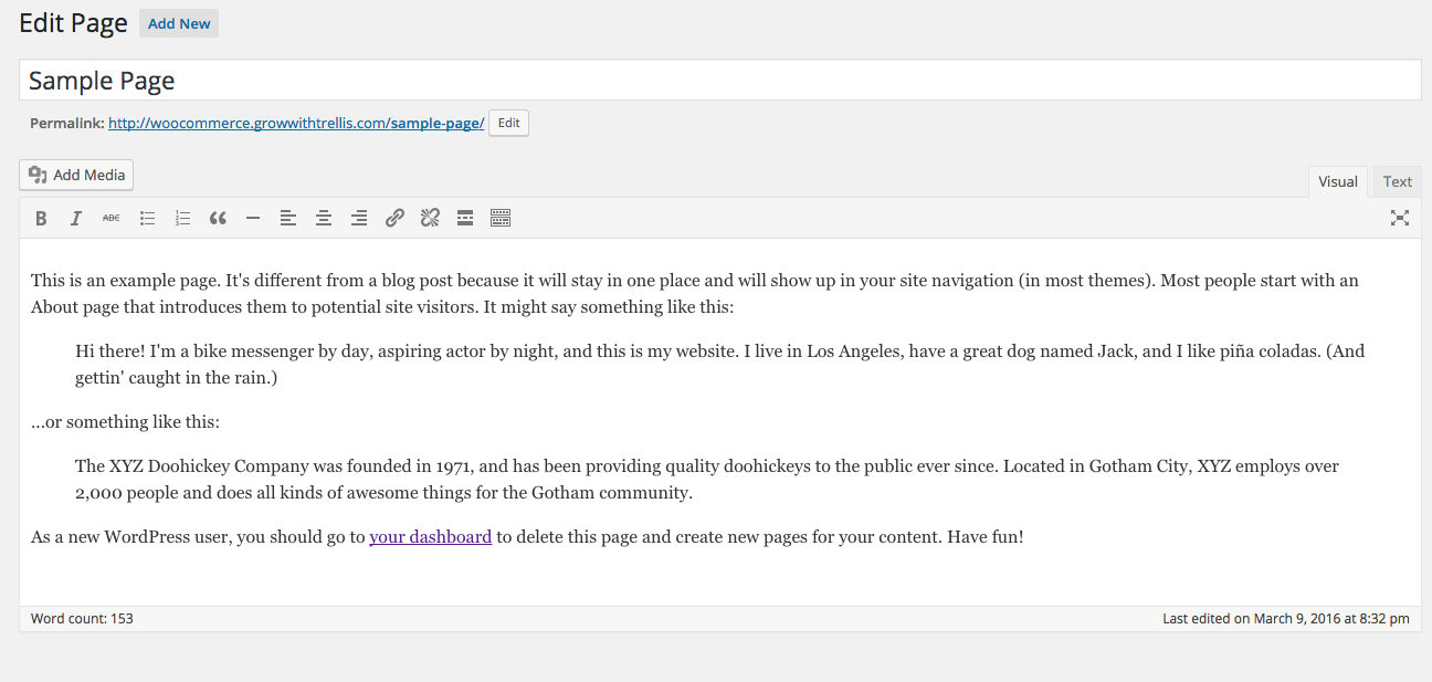 Managing Pages in WordPress | Trellis Inc.