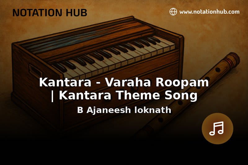 Kantara - Varaha Roopam | Kantara Theme Song Flute Notes & Guitar ...