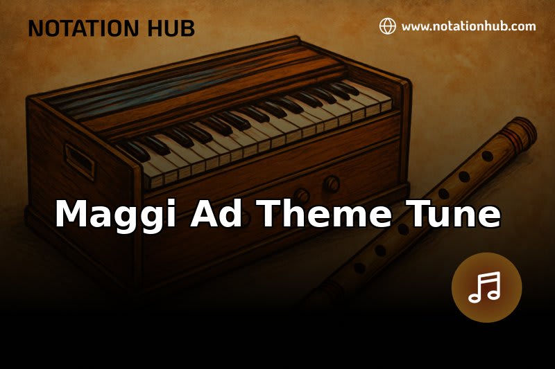 Maggi Ad Theme Tune Flute Notes & Guitar Chords - Sargam Notation ...