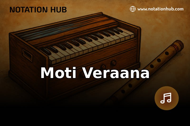 Moti Veraana Flute Notes & Guitar Chords - Sargam Notation, Sheet Music ...