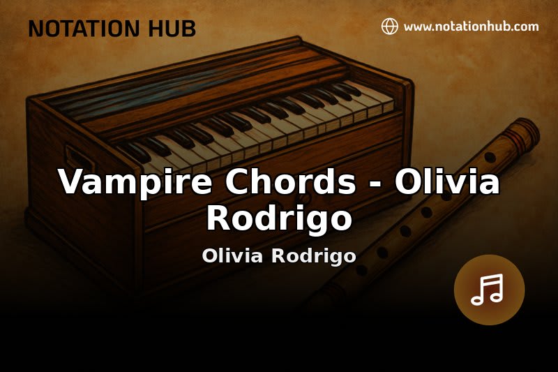 Vampire Chords - Olivia Rodrigo Flute Notes & Guitar Chords - Olivia ...
