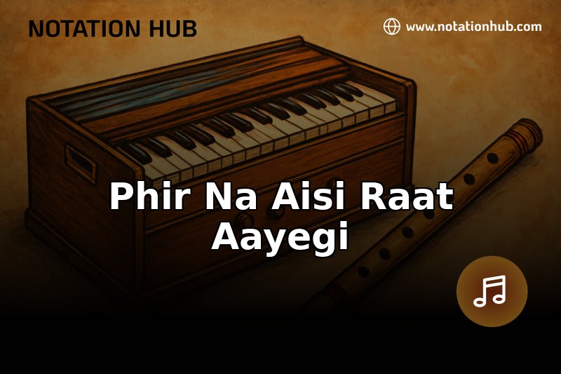 Phir Na Aisi Raat Aayegi Flute Notes & Guitar Chords - Sargam Notation ...