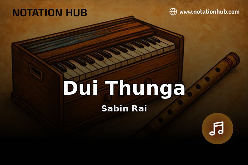 Dui Thunga Flute Notes & Guitar Chords - Sabin Rai | Sargam Notation ...