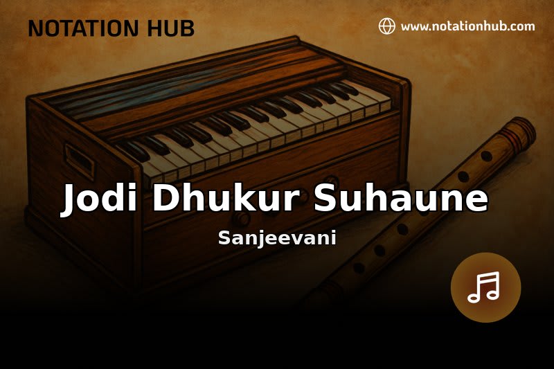 Jodi Dhukur Suhaune Flute Notes & Guitar Chords - Sanjeevani | Sargam ...