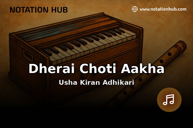 Dherai Choti Aakha Flute Notes & Guitar Chords - Usha Kiran Adhikari ...