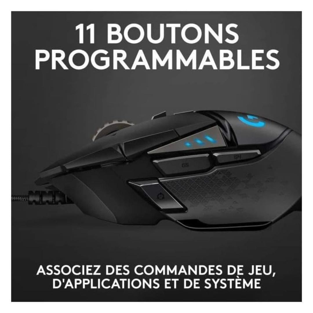 Logitech G502 HERO High Performance Wired Gaming Mouse, HERO 25K Sensor ...