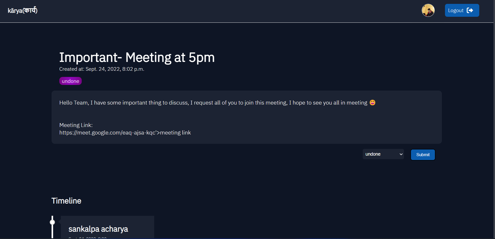 GitHub - Sankalpa-Acharya/Karya